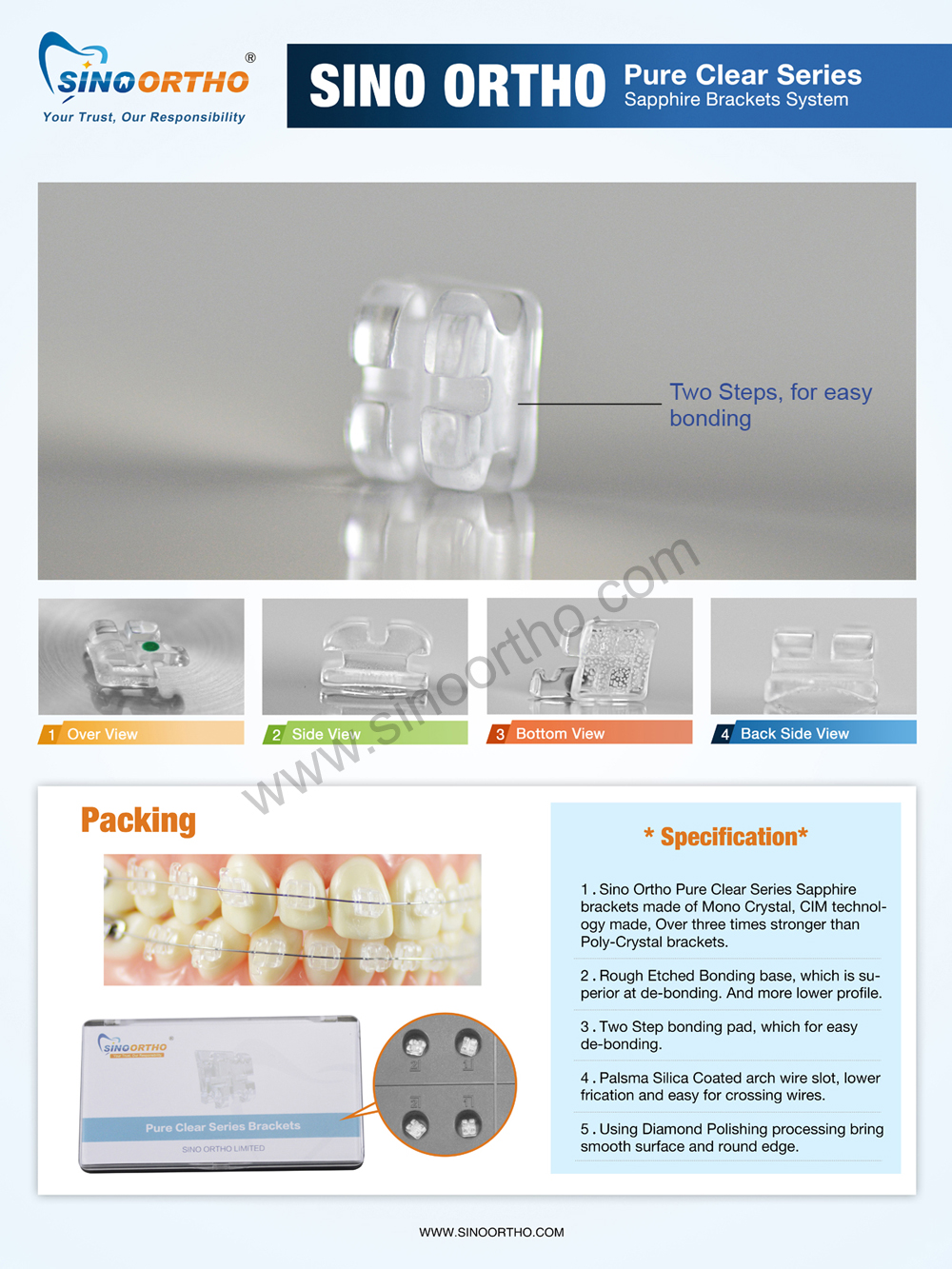 Pure Clear Series Brackets - Buy Dental ceramic bracket , Orthodontic ...